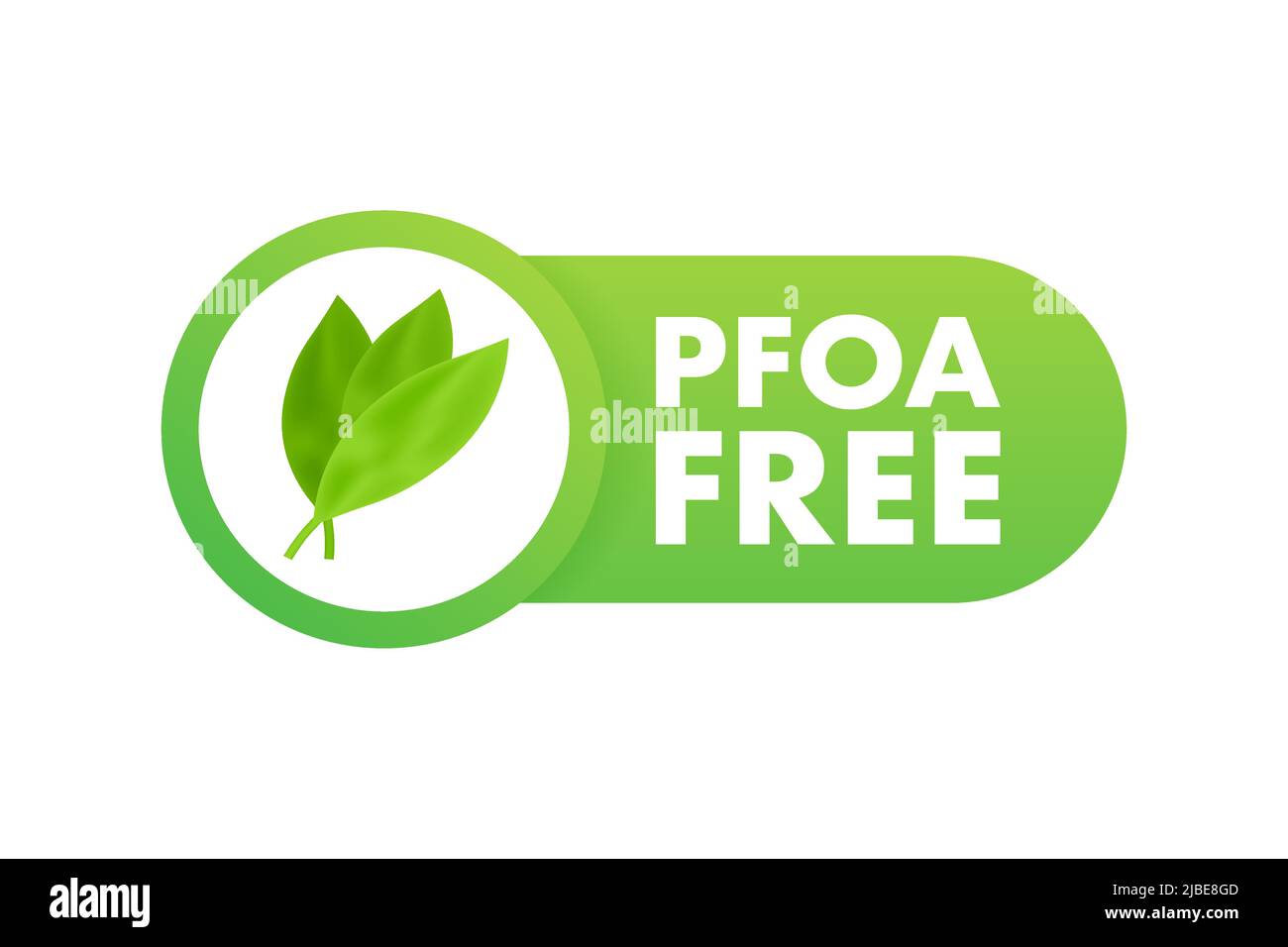 PFOA Free green sign. Perfluorooctanoic acid. Vector stock illustration ...