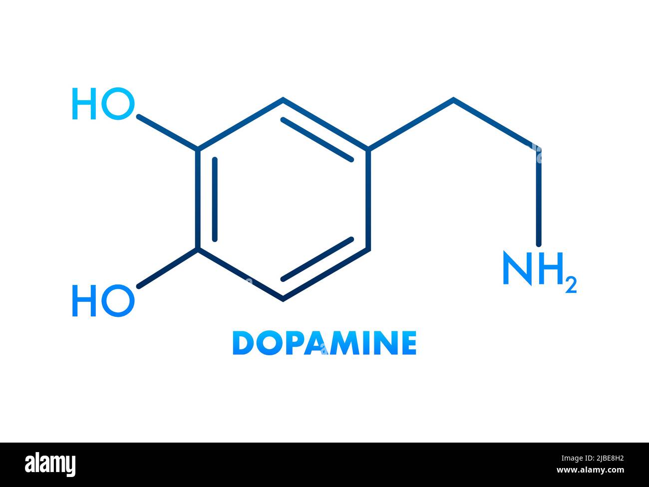 Abstract icon with dopamine formula. Dopamine formula Stock Vector ...
