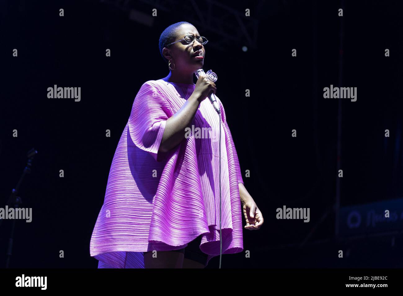 American singer cecile mclorin salvant performs at the noches de hi-res ...