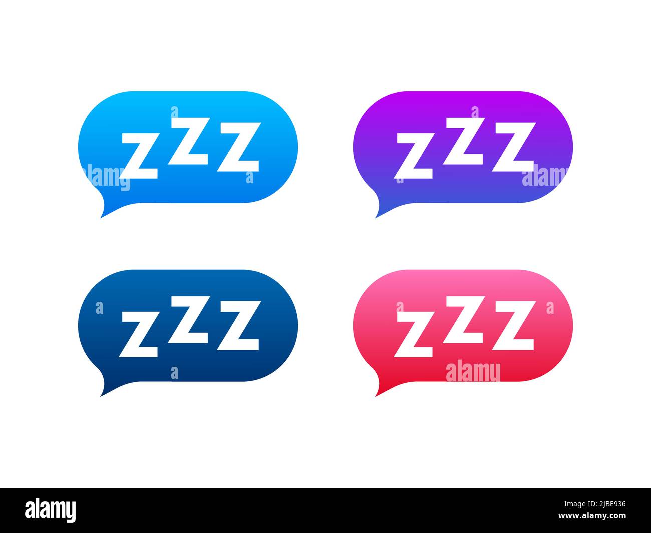 Zzz sign in flat style. Bedtime concept. Flat illustration Stock Vector ...