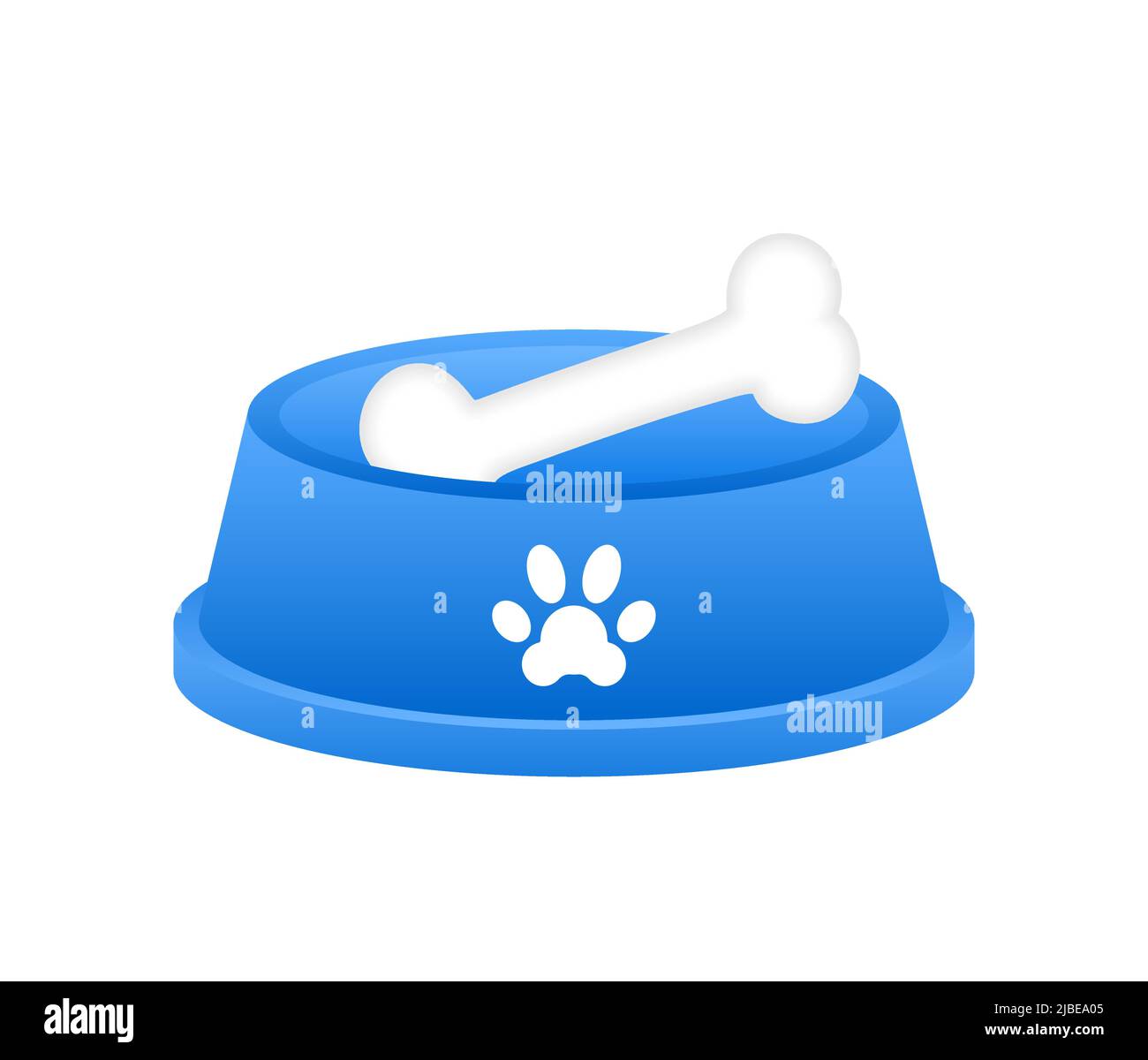 Cartoon pet plate on white backdrop. 3d vector illustration. Pet food ...