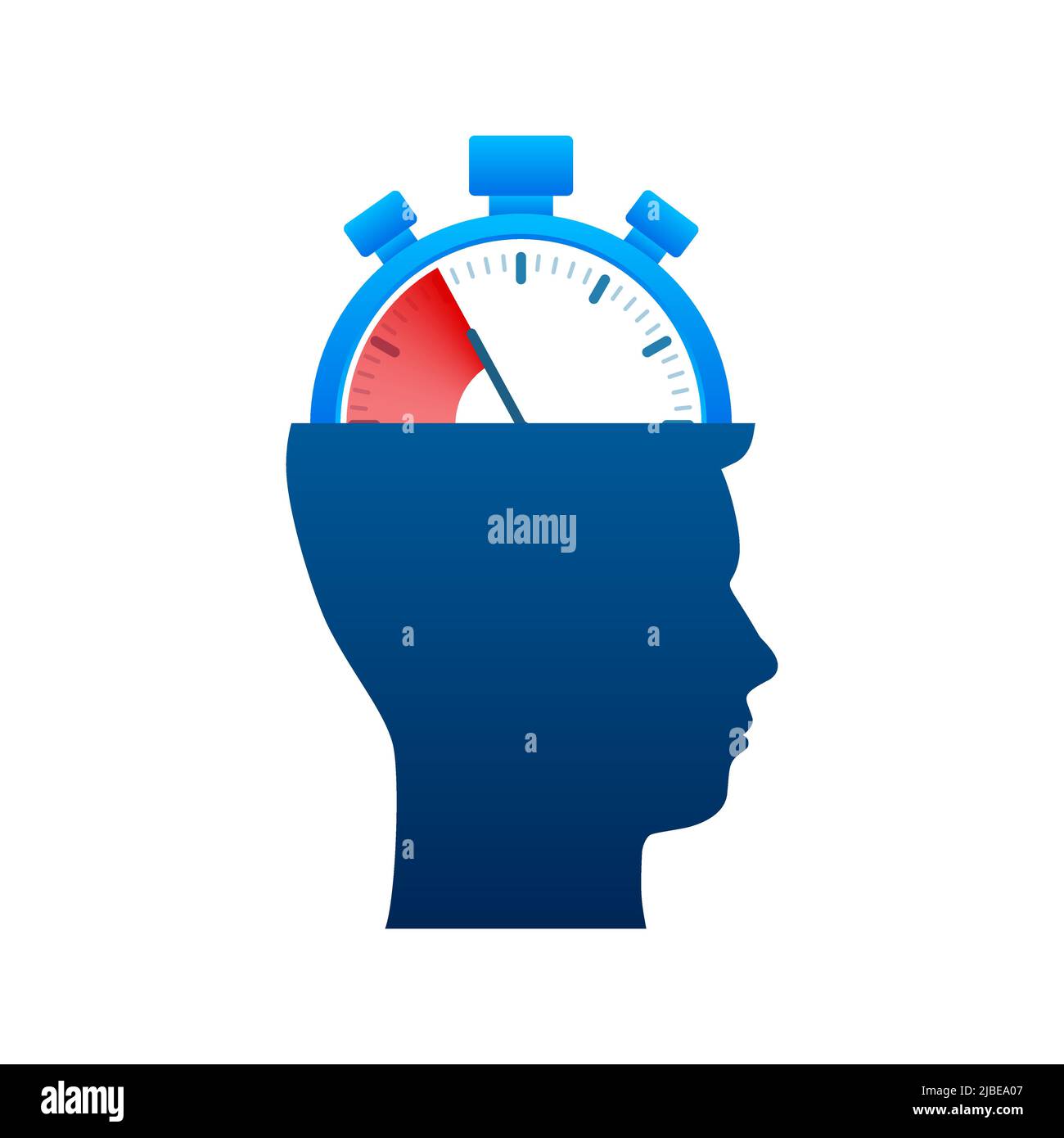 Brain timer, great design for any purposes. Deadline concpet Flat ...