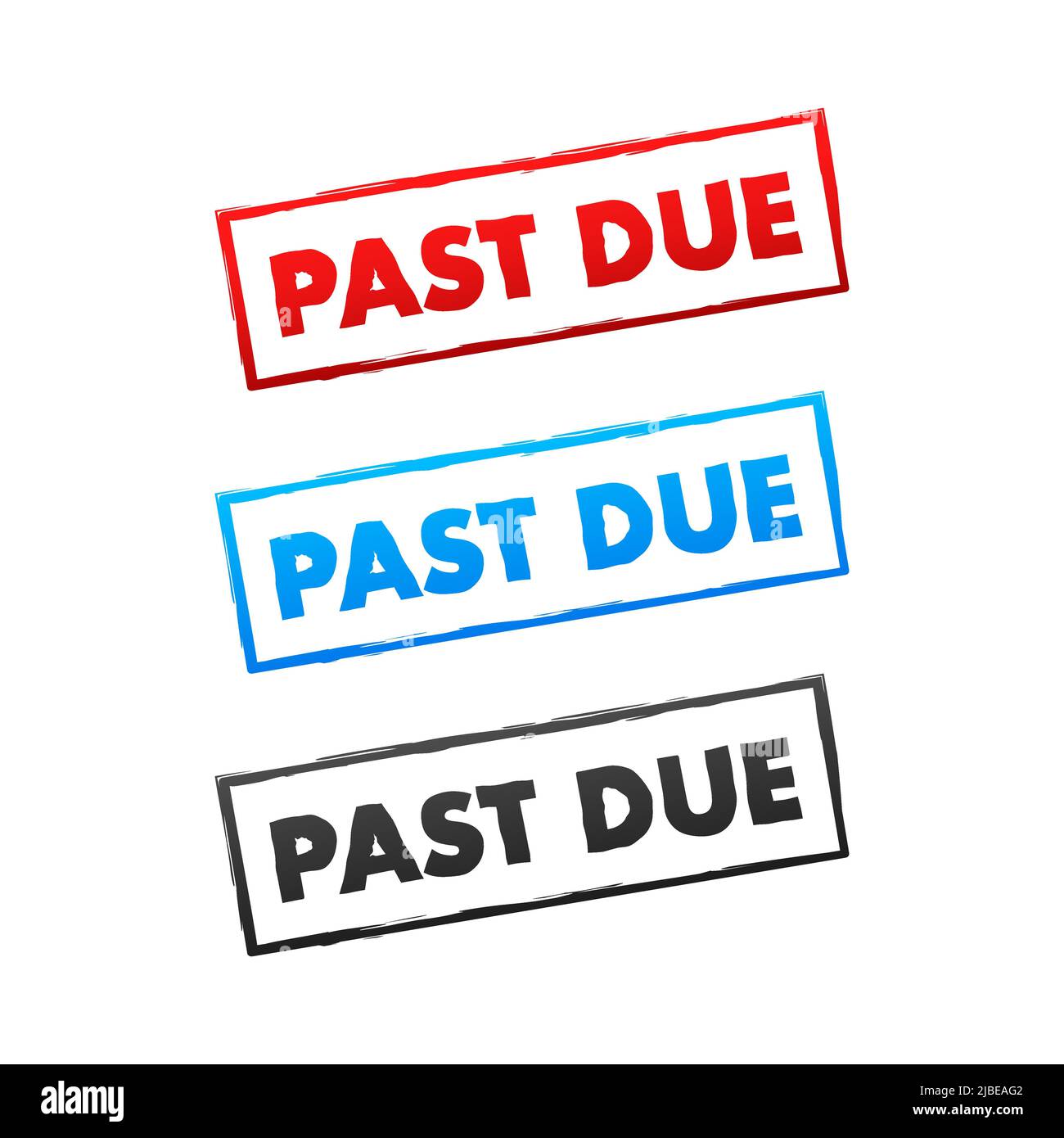 Red past due in vintage style. Vector background Stock Vector Image ...
