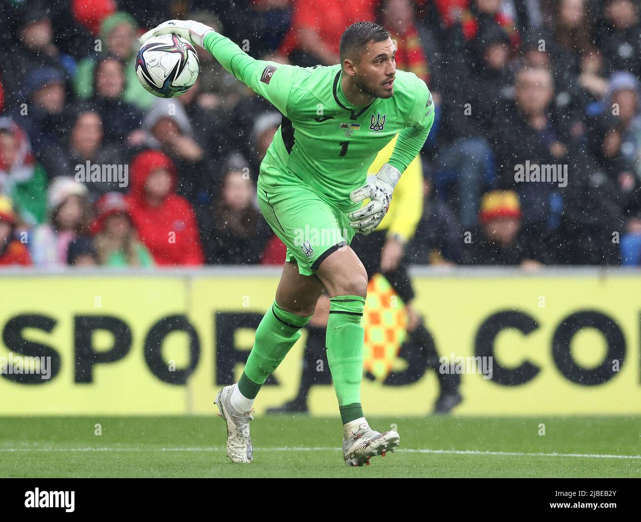 Cardiff, Wales, 5th June 2022. Heorhiy Bushchan of Ukraine during the ...