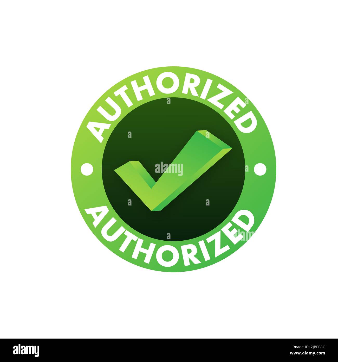 Authorized dealer icon in red circular seal stamp. Check mark icon ...