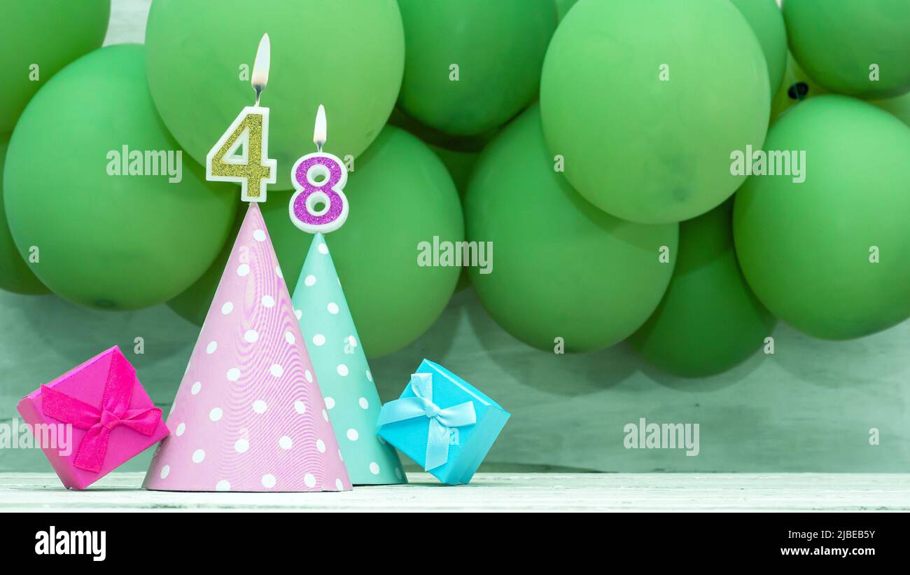 Birthday number, a beautiful card with balloons and numbers from ...