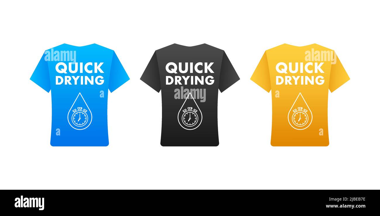 Flat icon with quick drying. Logo symbol. Vector illustration Stock ...