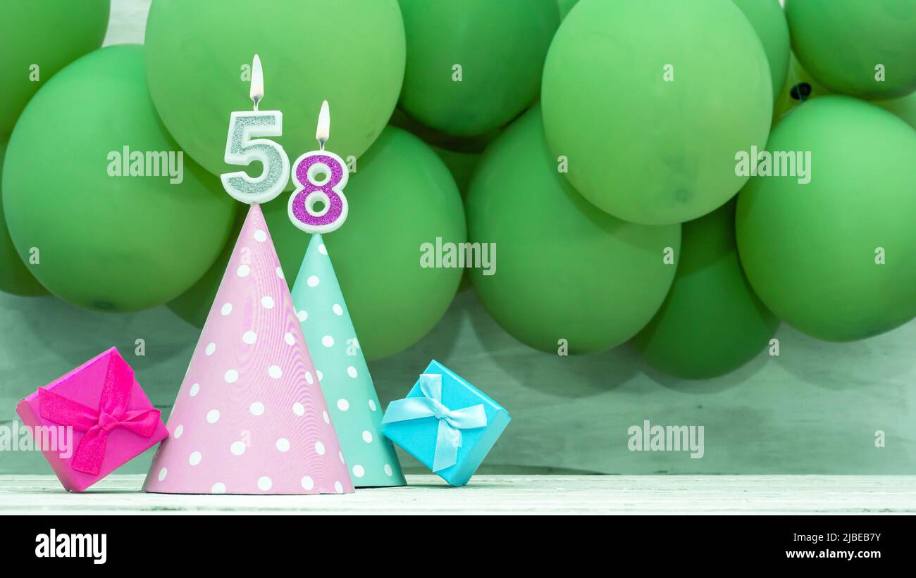 Birthday number, a beautiful card with balloons and numbers from ...