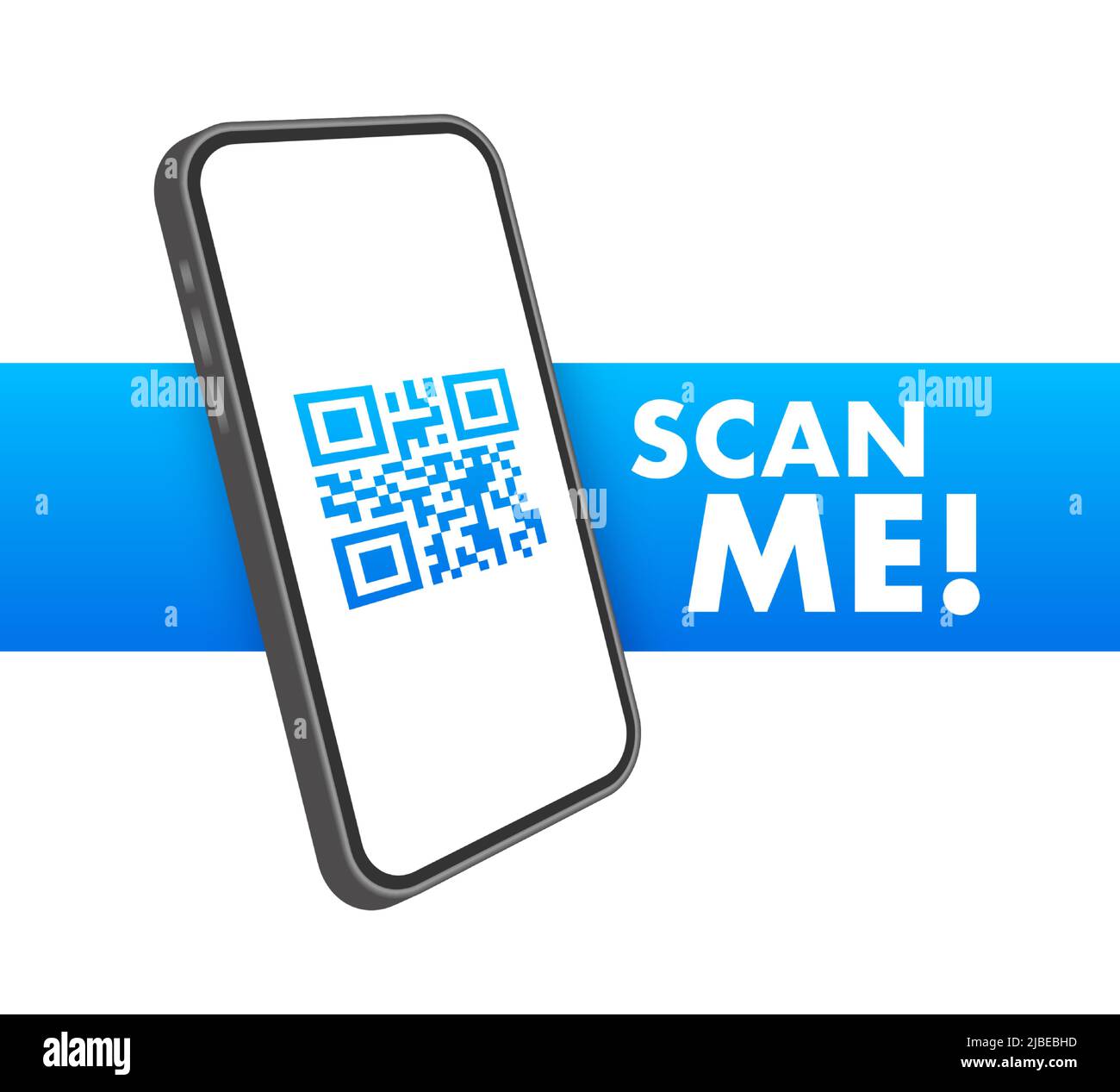 QR code for smartphone. Inscription scan me with smartphone icon. Qr code for payment. Vector ...