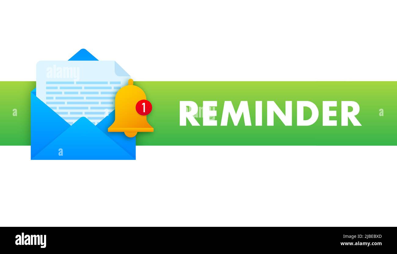 Template with reminder. Calendar deadline. Alert message Stock Vector ...