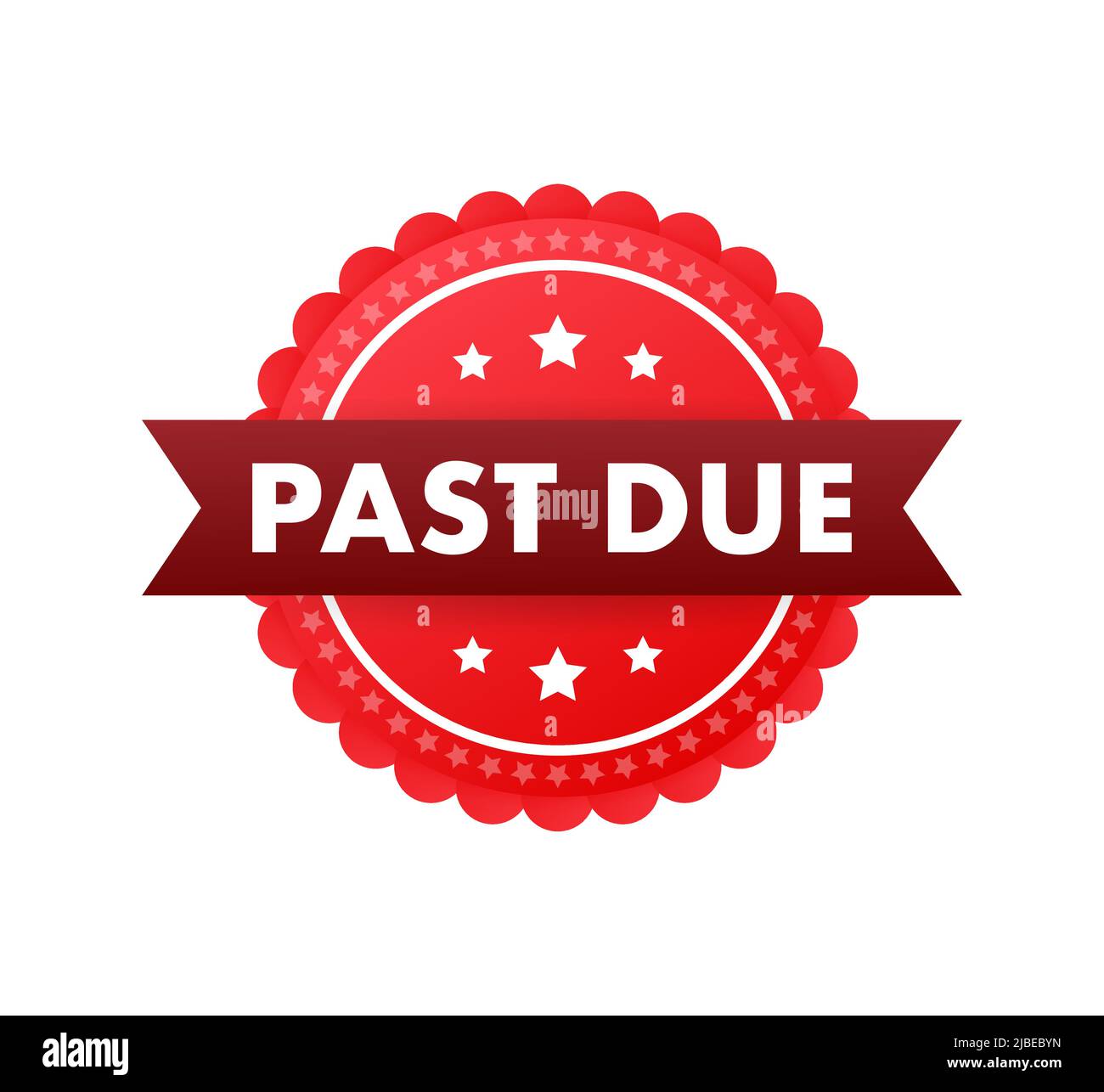 Red past due in vintage style. Vector background Stock Vector Image ...
