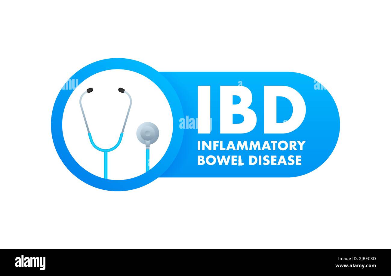 PINFLAMMATORY BOWEL DISEASE. Abstract with blue inflammatory bowel ...