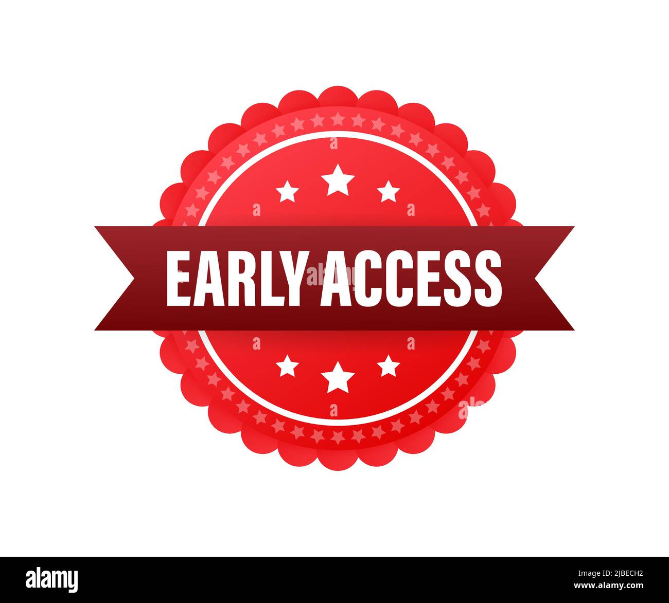 Vintage icon with red early access. Vector icon isolated template Stock ...