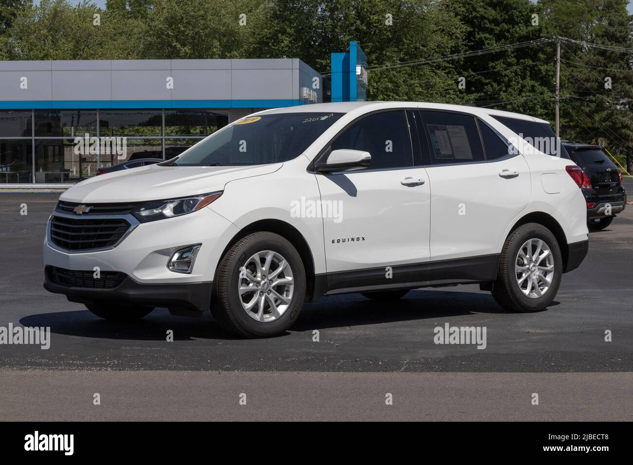 Marion Circa June 2022 Used Chevy Equinox Display With Current
