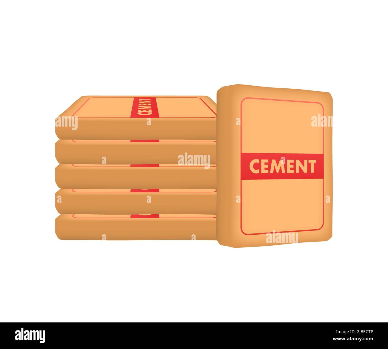 Cement in flat style on dust background. Isometric vector. 3d vector ...