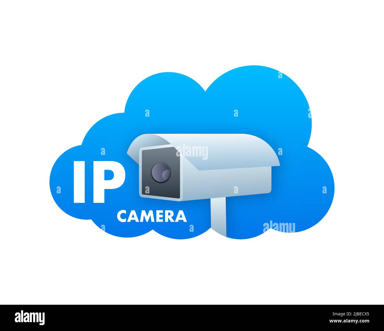Ip camera in flat style. 3d vector icon. Online social network. Vector ...