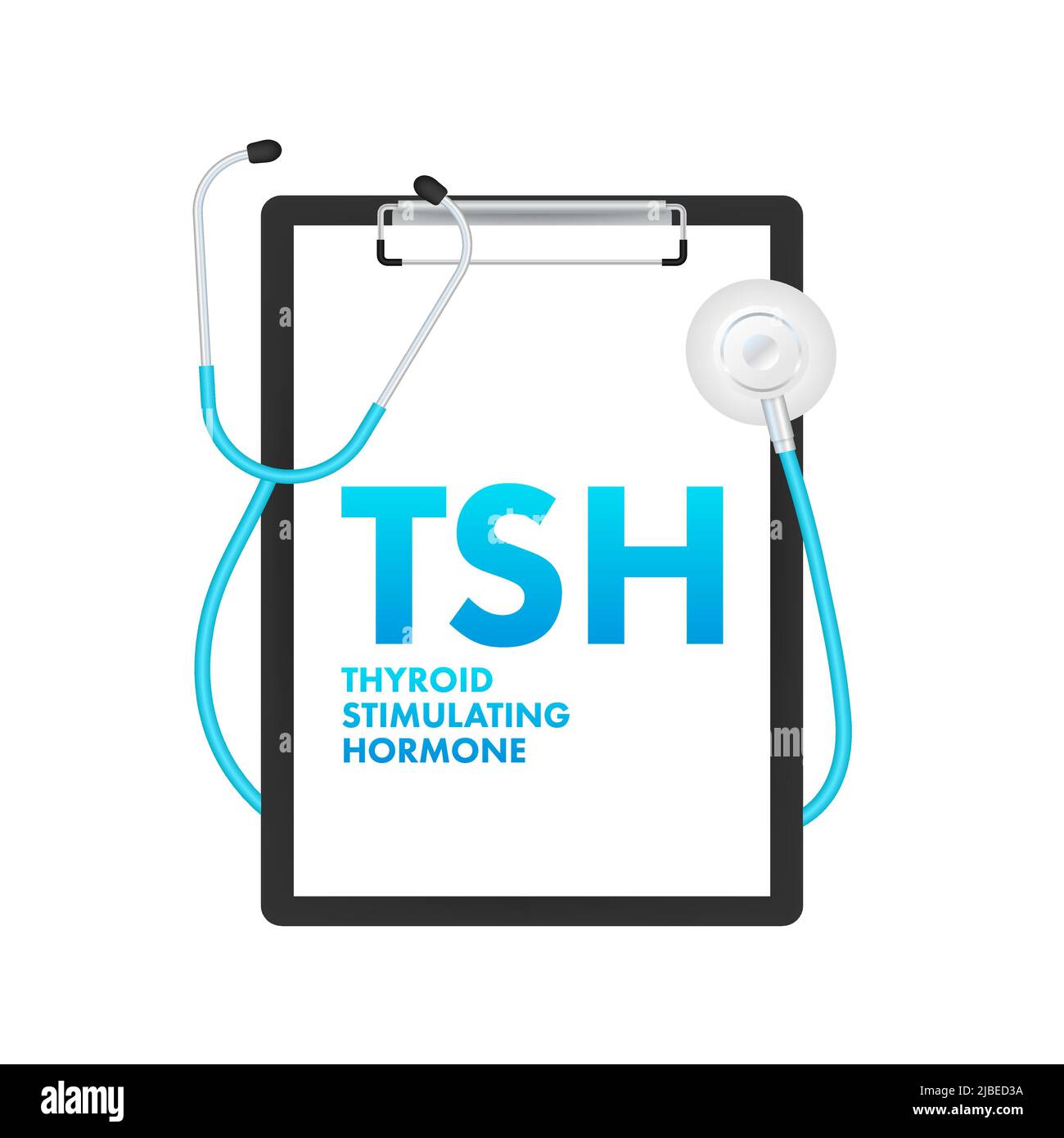 Infographic with thyroid stimulating hormone. Thyroid stimulating ...