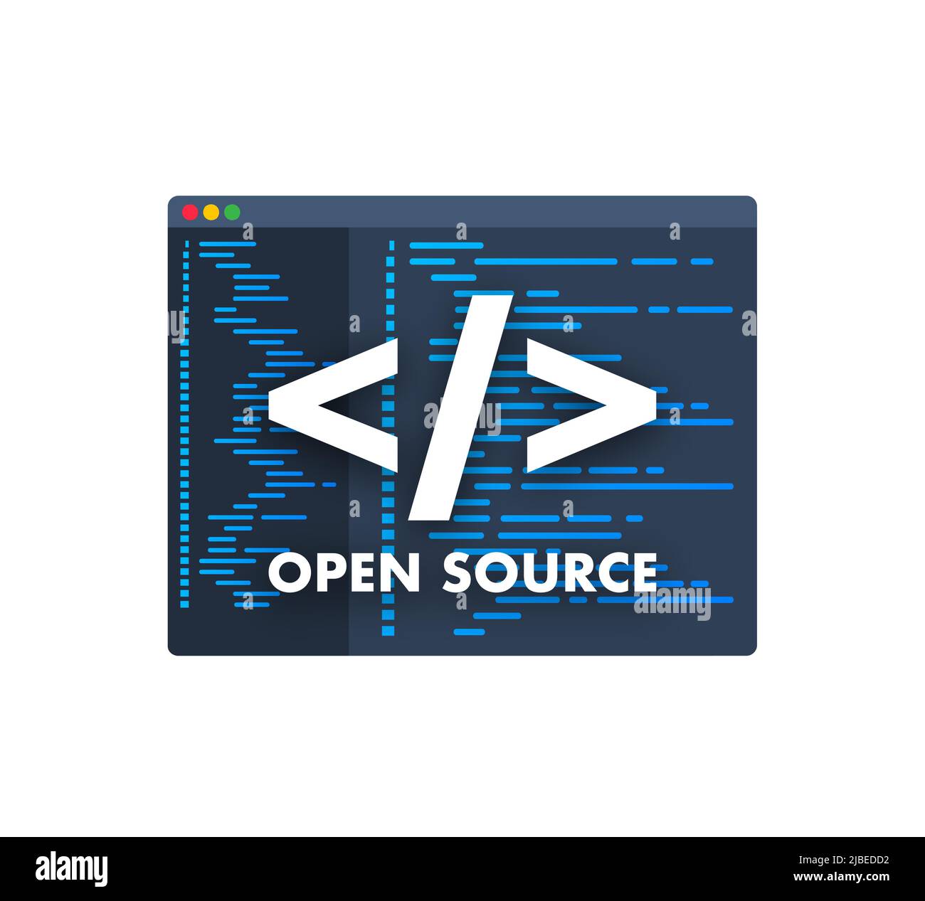 Software development and digital technology concept. Open source Stock ...