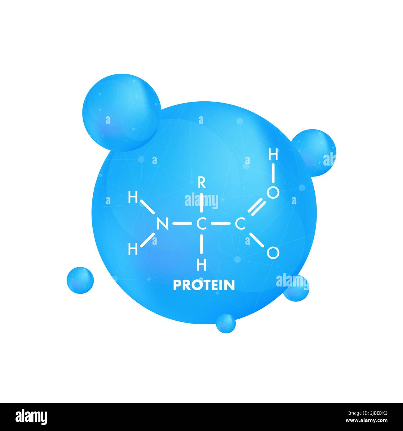 Sketch icon. Creative vector illustration. Protein. Structural chemical ...