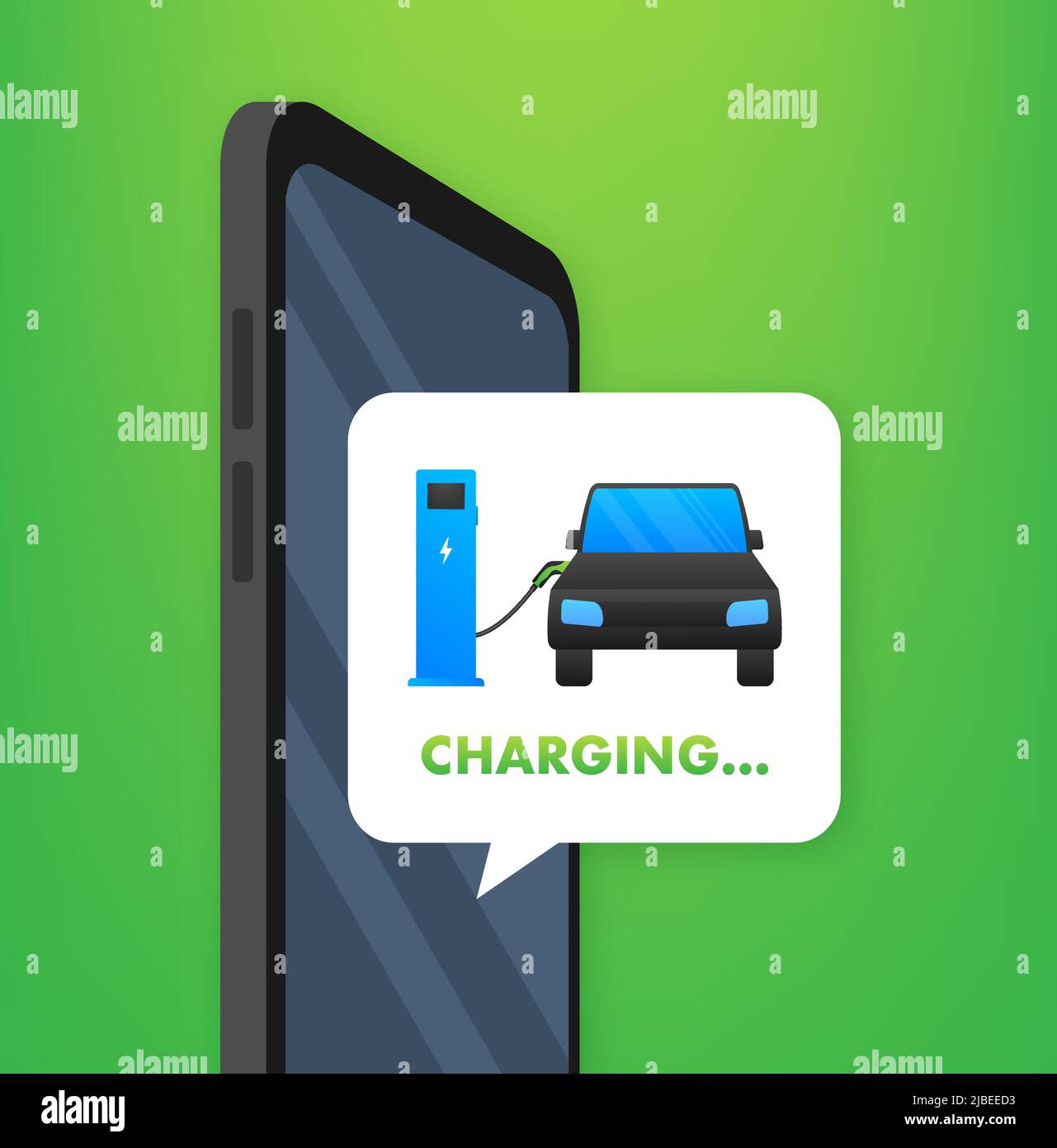 EV charging station banner. Vector stock illustration Stock Vector ...
