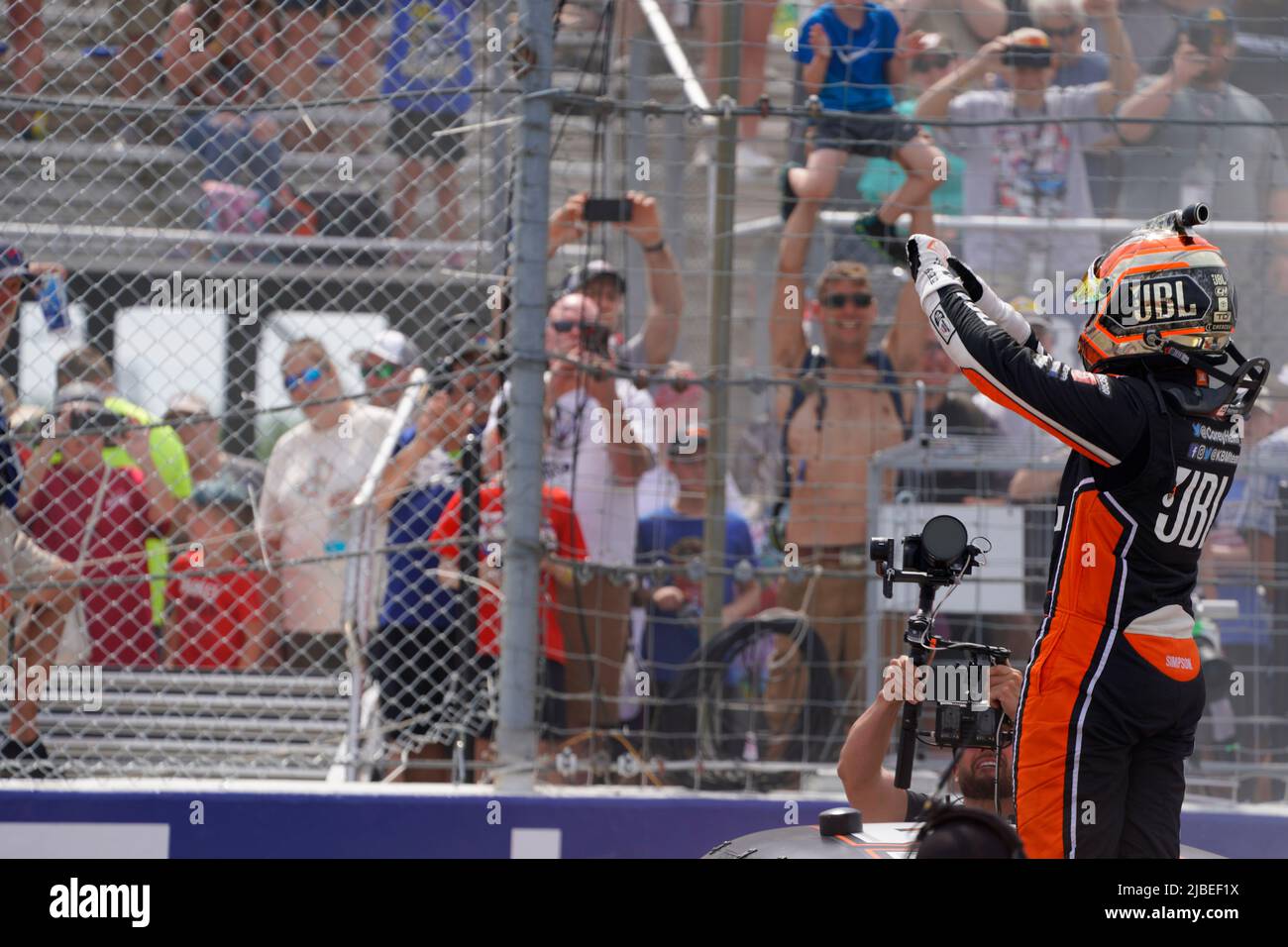 Madison, IL, USA. 4th June, 2022. Corey Heim wins the Toyota 200 at ...