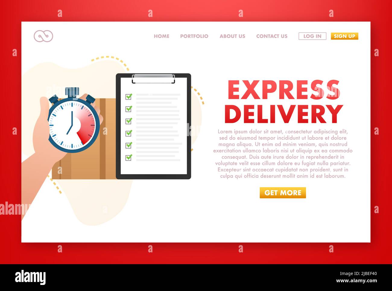 Express delivery service. Fast time delivery order with stopwatch ...