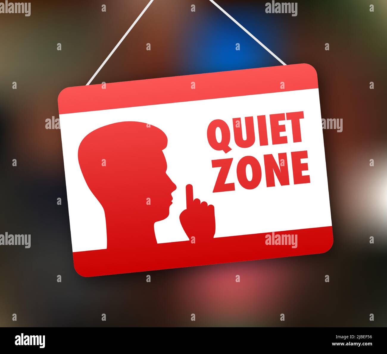 Quiet zone, no sound. Keep silence. Vector stock illustration Stock ...