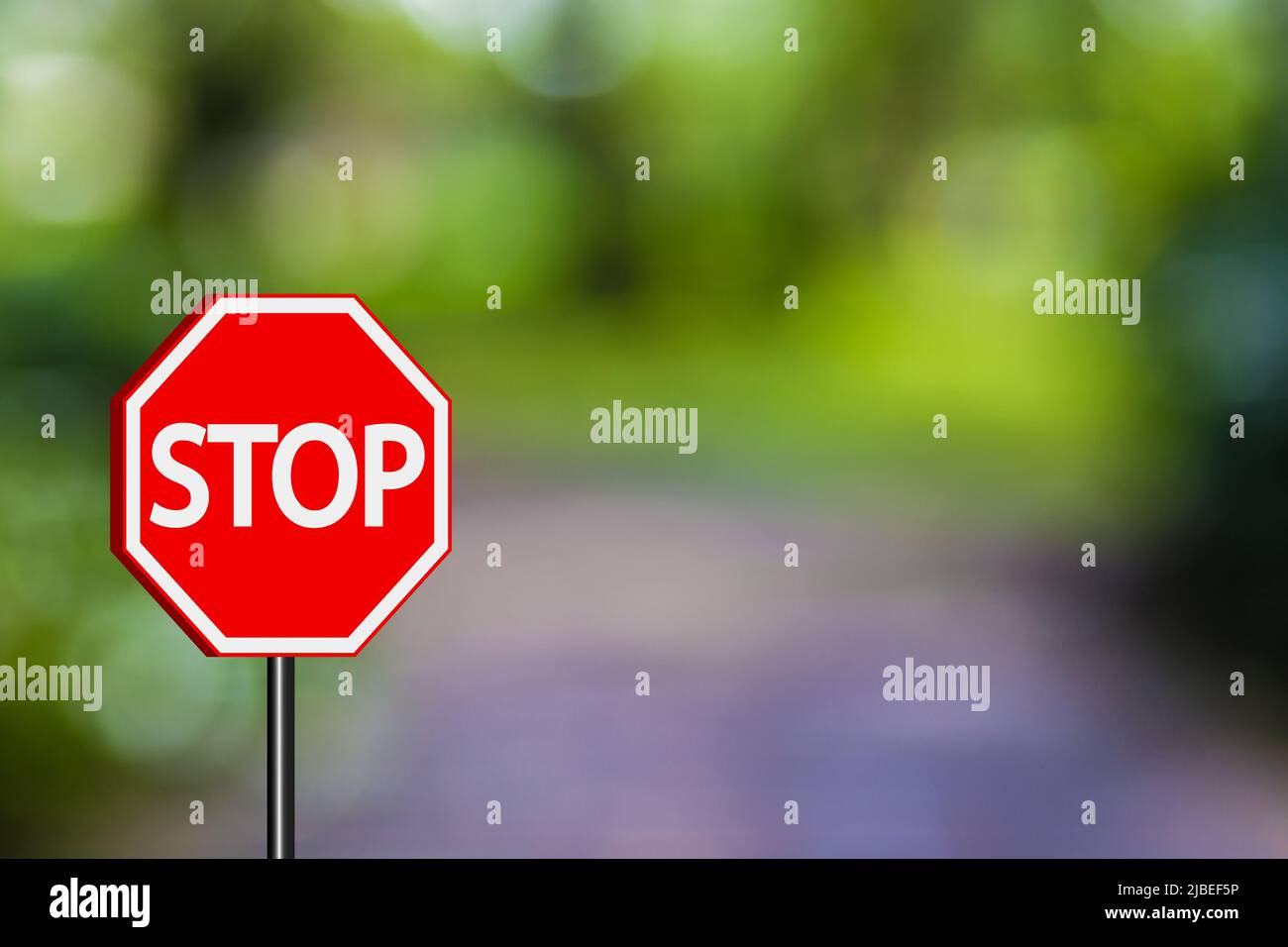 Stop sign traffic signs,Red Stop sign on blue green nature background ...