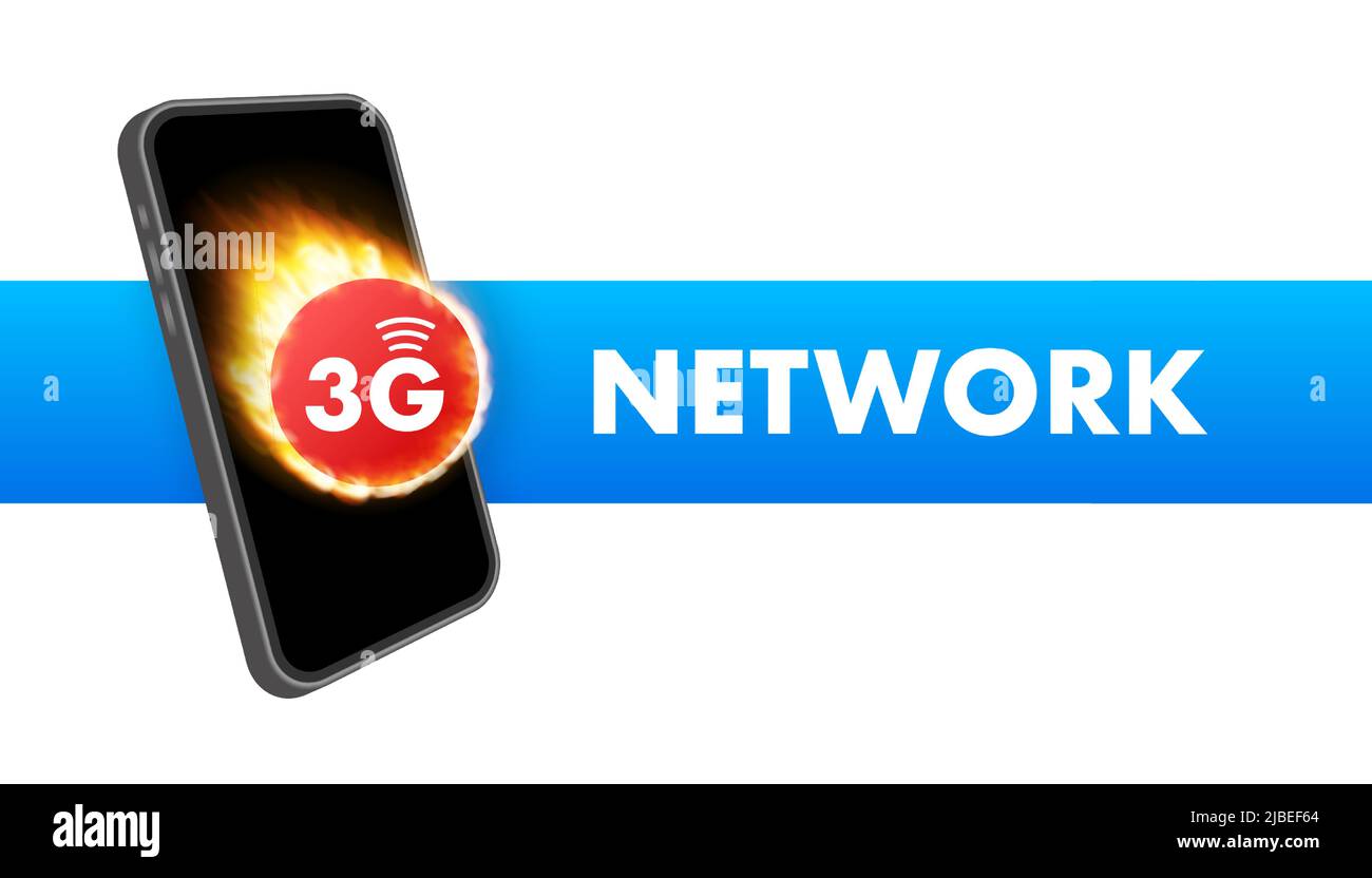 3G network wireless systems and internet. Communication network. Vector ...