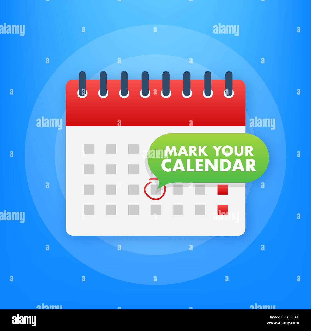Mark your calendar for landing page design. Calendar reminder. Check ...