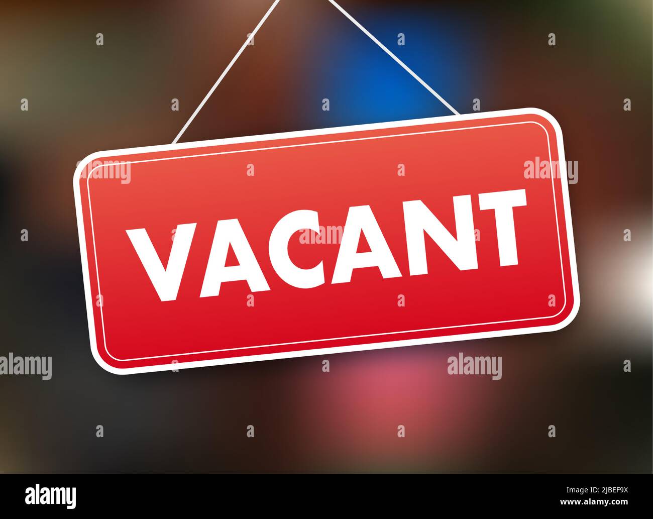 Business hiring, recruitment. Vacant sign on laptop screen. Vector ...