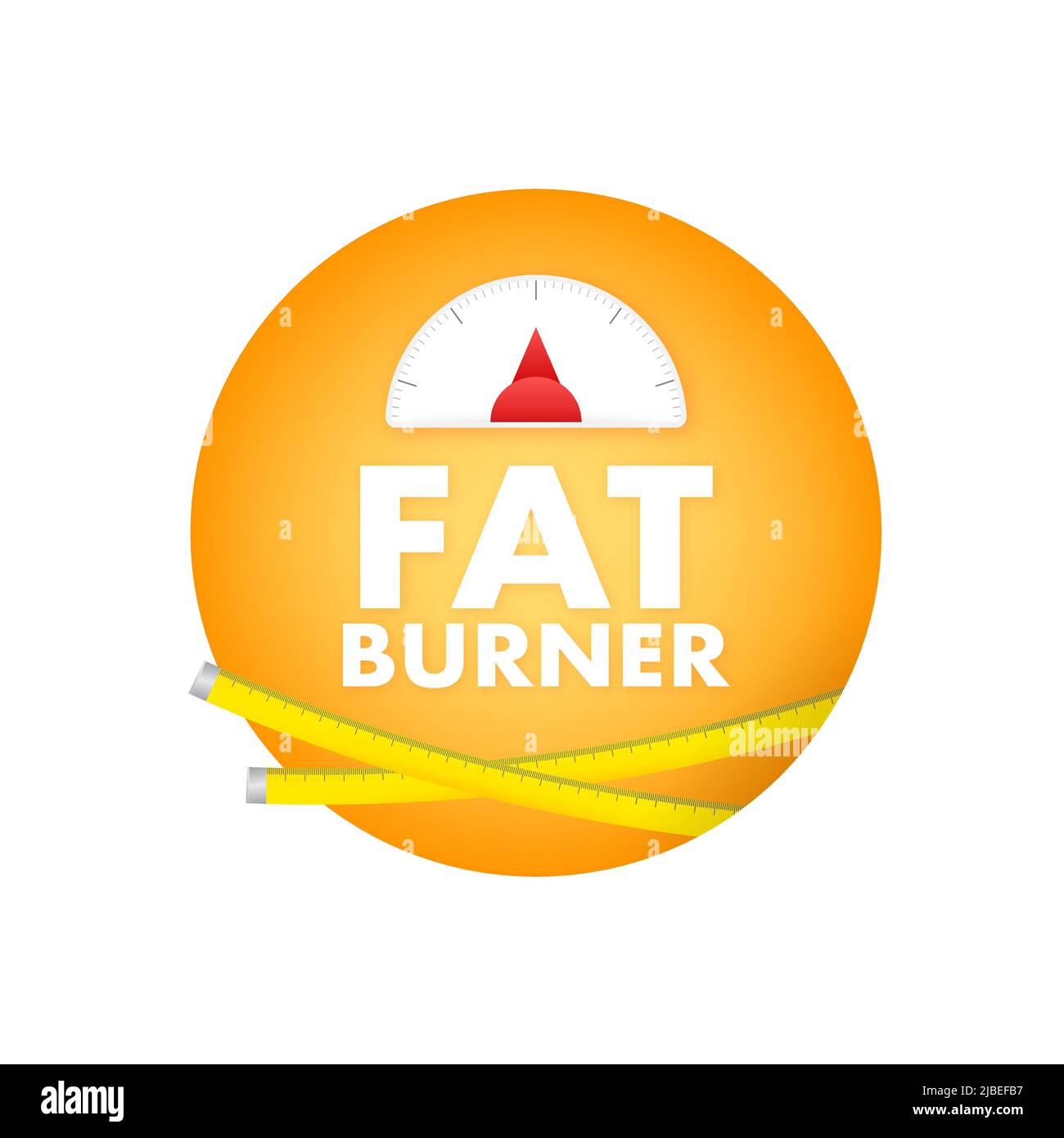 Fat burner isolated on white background. Flat vector icon Stock Vector ...