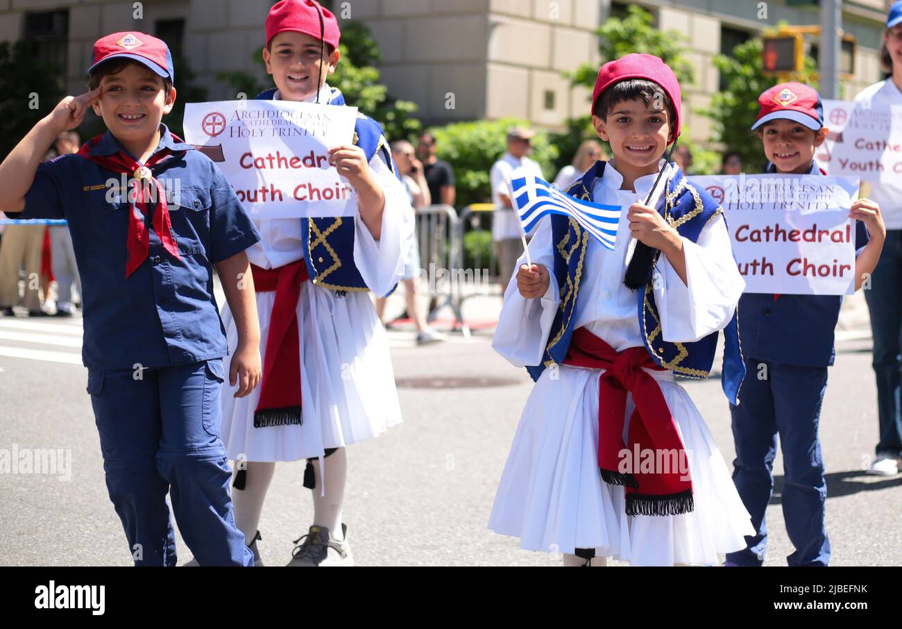 New York, New York - June 5, 2022 : Greek Independence Day parade on ...