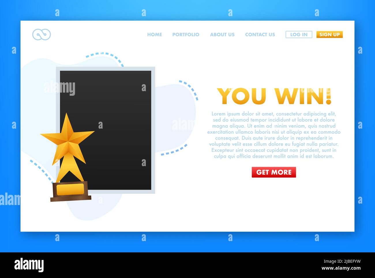 You win banner winner congratulations frame hi-res stock photography ...