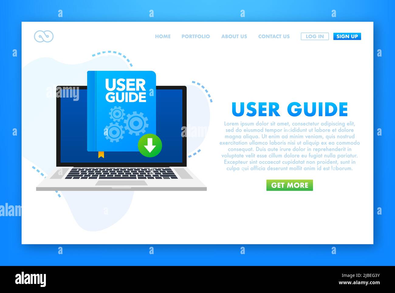 Concept User guide book for web page, banner, social media. Vector ...