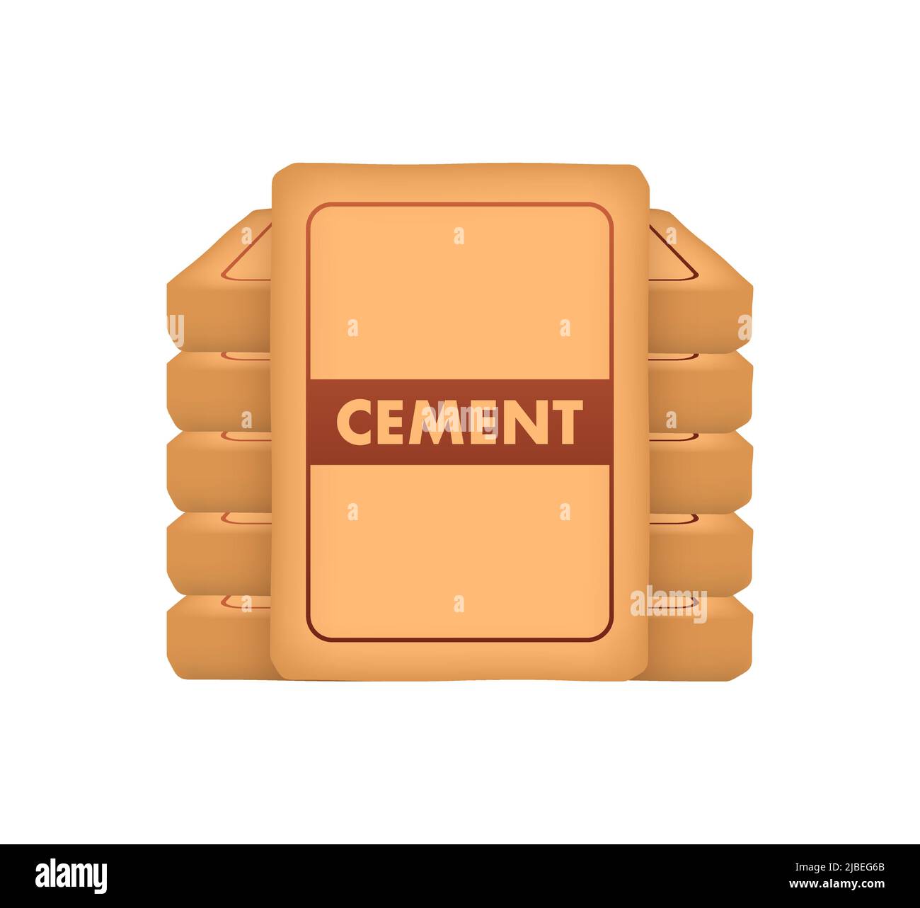 Cement in flat style on dust background. Isometric vector. 3d vector ...