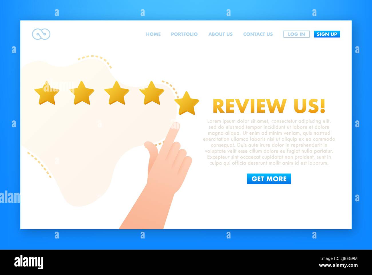 Review us User rating concept. Review and rate us stars. Business ...
