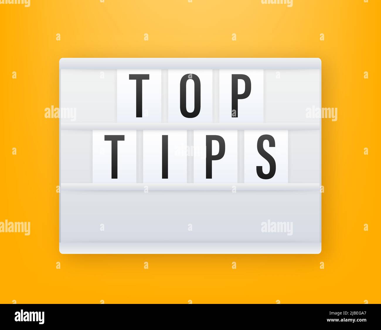 3D lightbox with Top tips. Vector illustration Stock Vector Image & Art ...