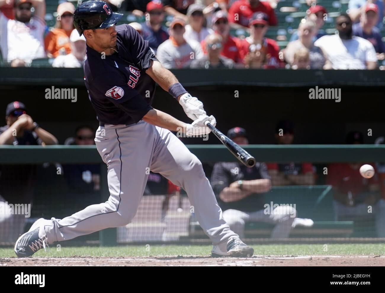 BALTIMORE, MD - JUNE 05: Cleveland Guardians catcher Luke Maile (12 ...