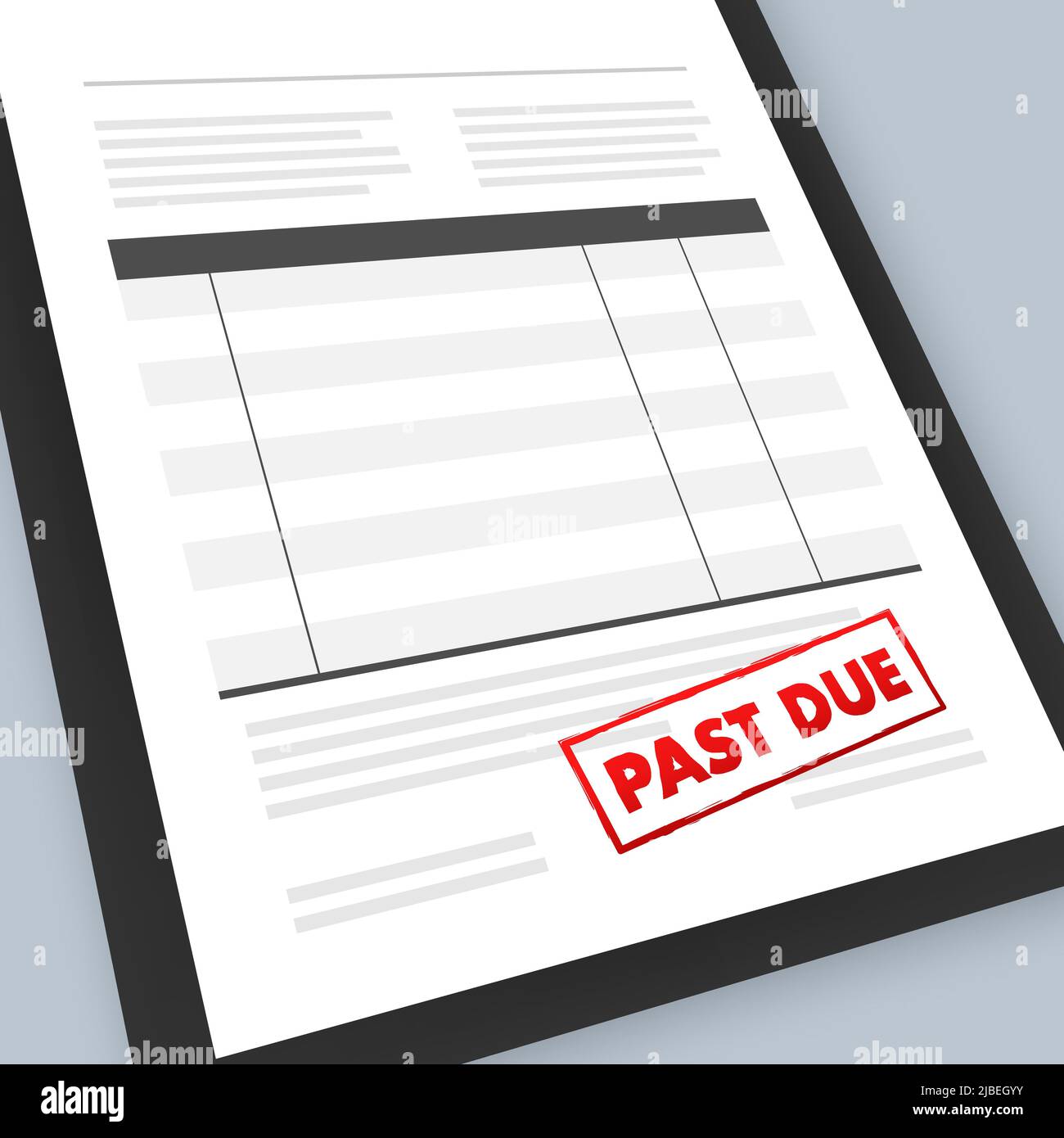 Red past due in vintage style. Vector background Stock Vector Image ...