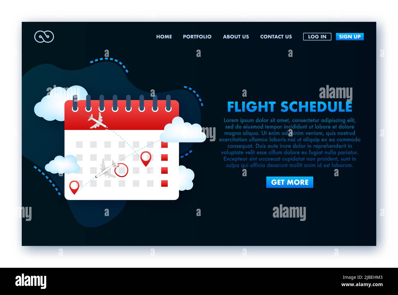 Flight schedule. Vector illustration design. Silhouette vector flat ...
