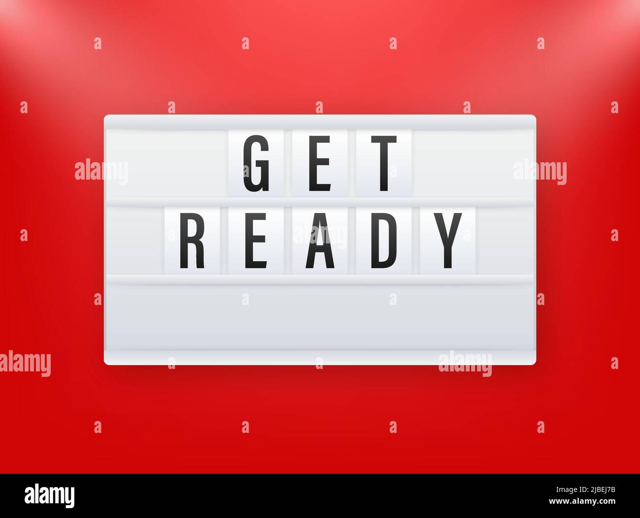 Lightbox with Get ready. Lightbox banner. Web design. Vector stock ...