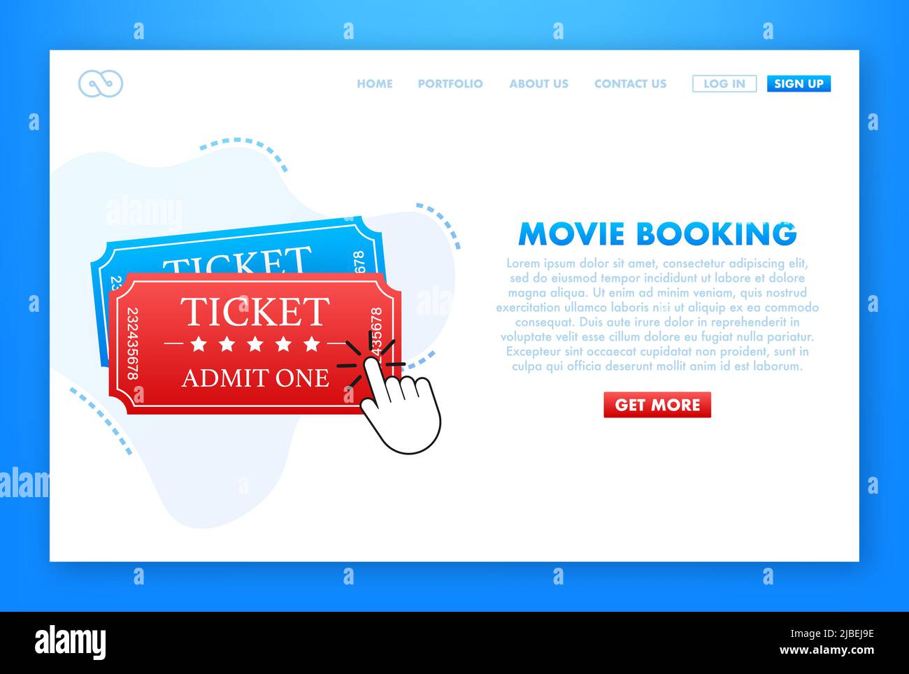 Get your ticket online. Cinema movie ticket online order concept ...