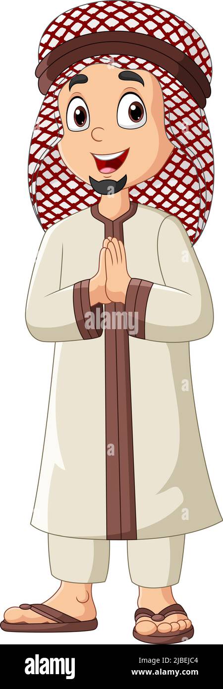 Cartoon saudi arab man greeting salaam Stock Vector Image & Art - Alamy