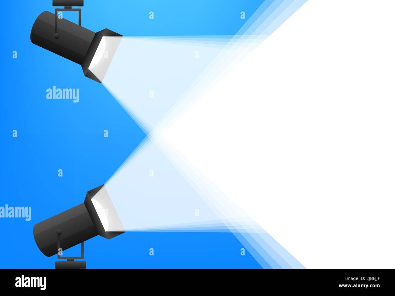 Abstract mockup with blue projecton white background for banner design ...
