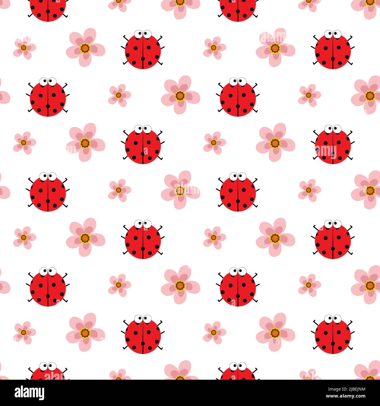 Pink Ladybug Background