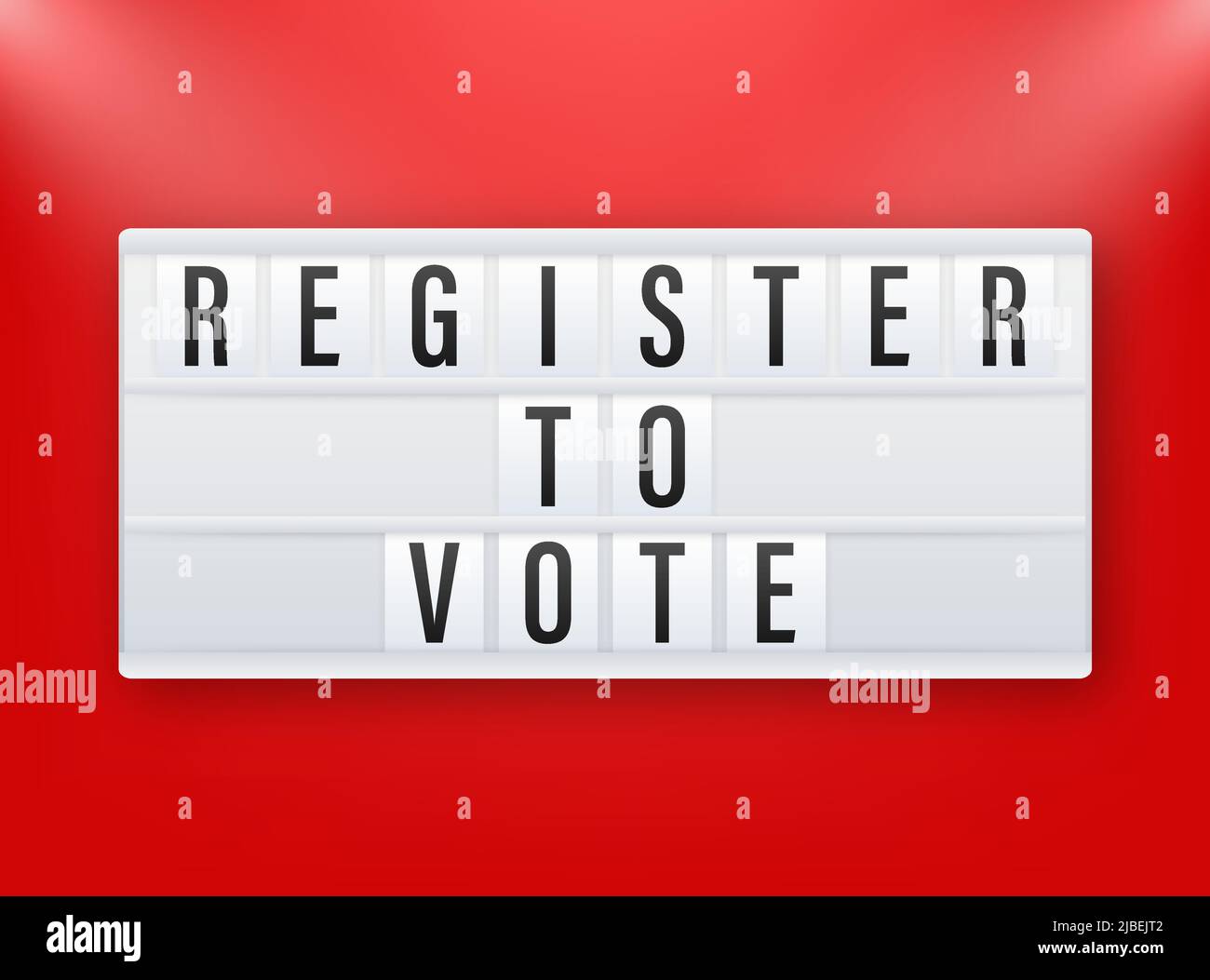 lightbox with Register to vote. Vector illustration Stock Vector Image ...