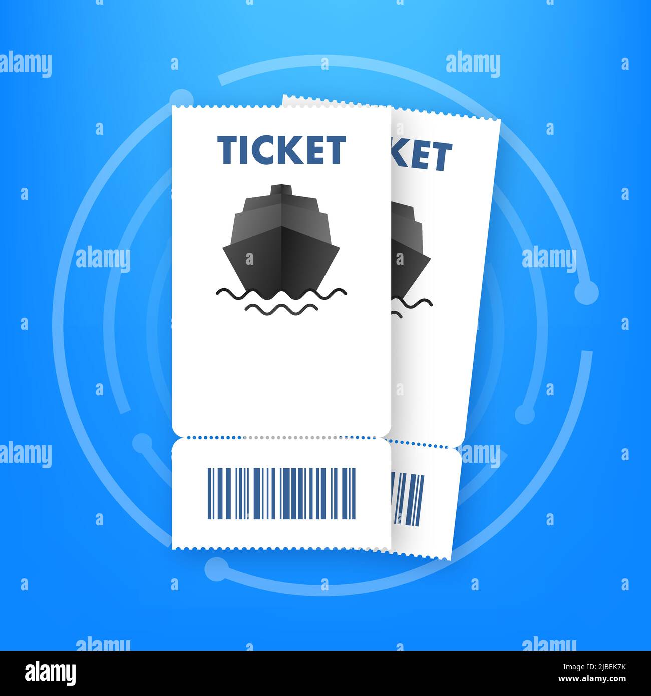 Banner with blue ticket ship. Vector background. Vector design Stock ...