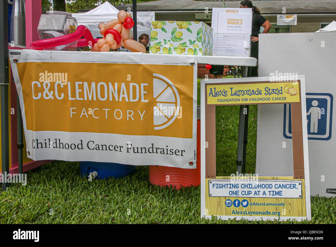 St. Petersburg, FL. USA; A general view of the lemonade stand prior to ...