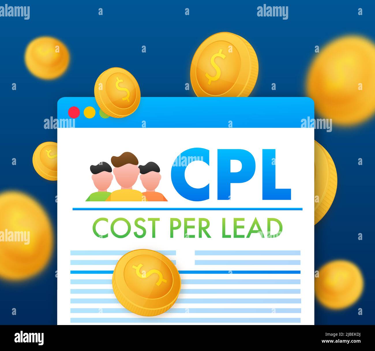 Cost lead per website. Online marketing concept. Digital marketing ...